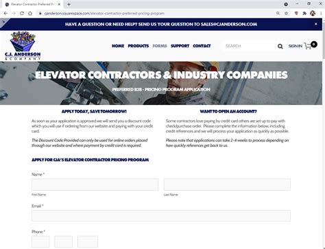 Cja Forms — Cj Anderson And Company