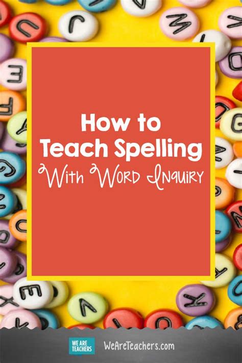 How To Teach Spelling With Word Inquiry We Are Teachers