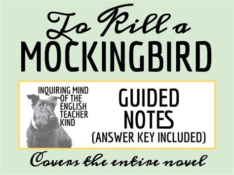 To Kill A Mockingbird Guided Notes With Answer Key Teaching Resources