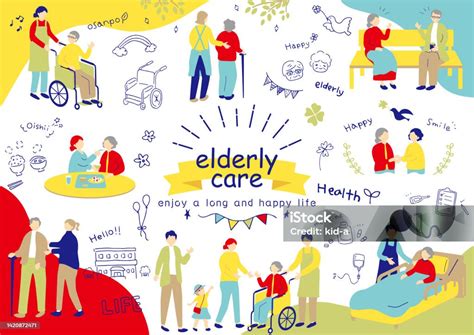Set Illustration Of Elderly People Stock Illustration Download Image