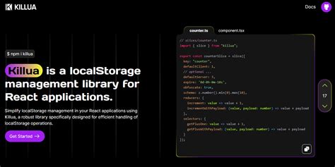 GitHub Sys Killua Killua Is A Local Storage Management Library For React Applications