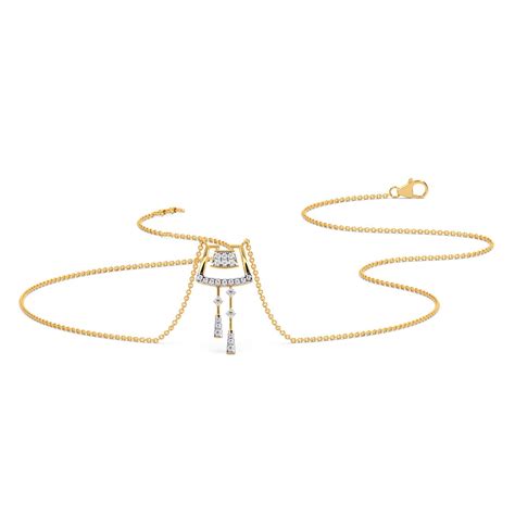 Striking High Class Diamond Lariat Necklace For Women Under 40k