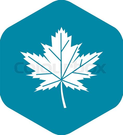 Maple Leaf Icon In Simple Style Isolated Vector Illustration Colourbox