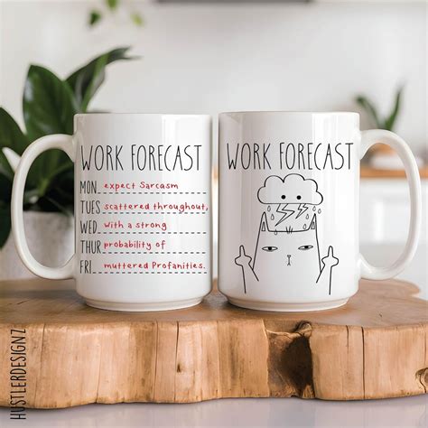 Work Forecast Mug Funny Office T For Coworkers Sarcastic And