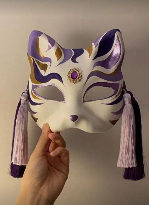 Cardboard Kitsune Mask