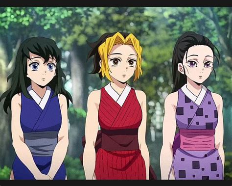 ⋆｡ﾟ☁︎｡⋆｡ ﾟ☾ ﾟ｡ ⋆🌌༘ ⋆ ♡ ₊ ⊹ Suma🩵 And Makio And Hinatsuru💜 In 2024 Slayer