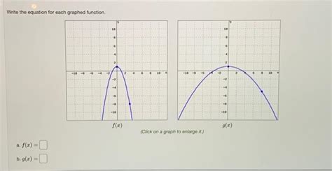 Solved Write The Equation For Each Graphed Function