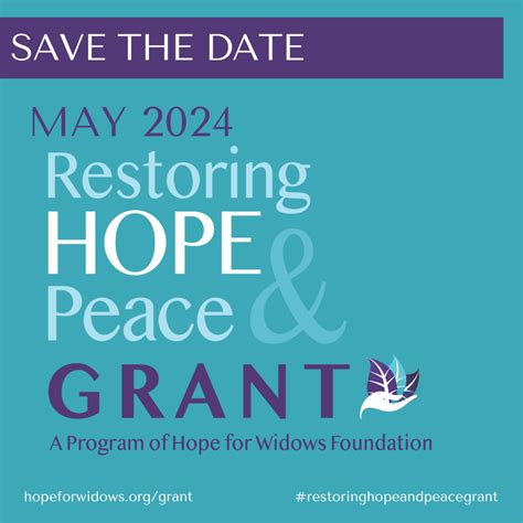 2024 Restoring Hope And Peace Grant Graphic Hope For Widows Foundation