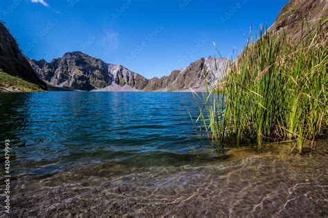 Lake Formed Inside The Crater Of The Volcano Mt Pinatubo In Zambales