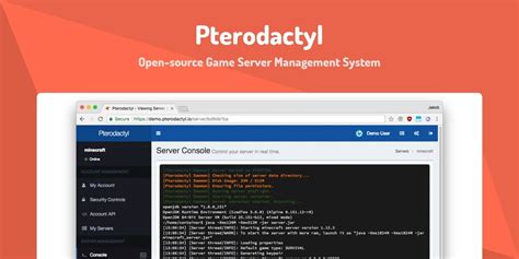 Pterodactyl Open Source Game Server Management System Made With Laravel