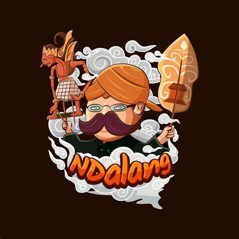 Dalang Performing With Wayang Kulit Puppets Illustration He Is Very