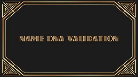 Premium Photo Name Dna Validation Jazz Gold Text