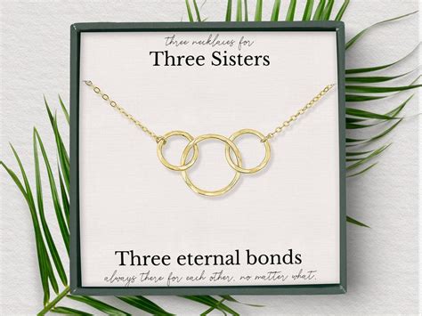Sisters Necklace For 3 Sister T From Sister Birthday Big Sister