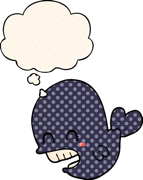 Cartoon Wal Und Gedankenblase Im Comic Stil 39919158 Png