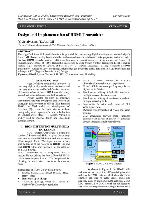 Design And Implementation Of Hdmi Transmitter Pdf