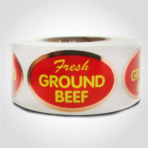 Ground Beef Label 1000 Stickers Butcher Labels