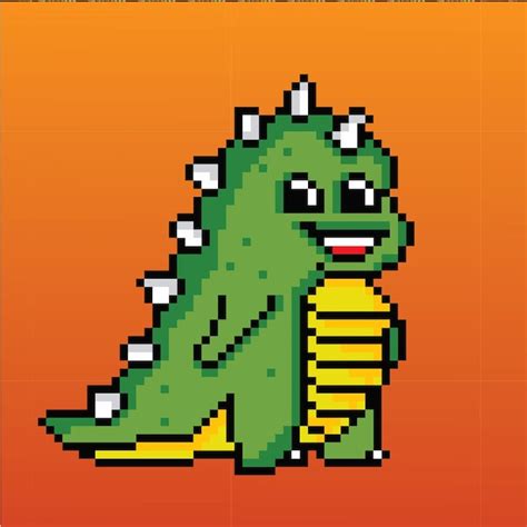 Premium Vector Cartoon Dinosaur Vector In Pixel Art Style