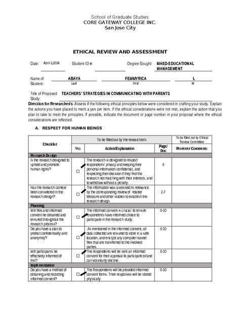 4 Ethical Review And Assessment Femmyrica L Abaya Core Gateway