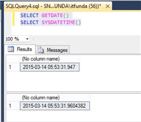Sql Date Time Statement