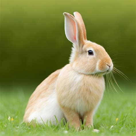 Premium Photo Sedate Easter Palomino Rabbit Portrait Full Body
