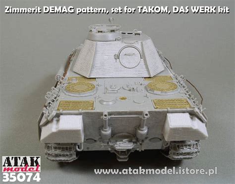 Wwii Germany Panther A Type Early Type Zimmerit Set For Demark For