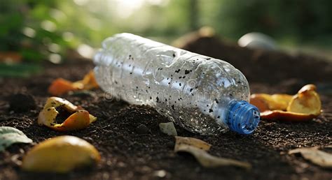 Plastic Bottle In Compost Stock Illustration Illustration Of Pollution