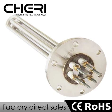 3kw 6kw 9kw Industrial Electric 3 Phase Immersion Tubular Hot Water Heating Element Boiler