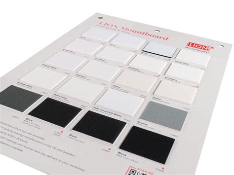 Lion Mount Board Selector Wall Chart Lion Picture Framing Supplies Ltd