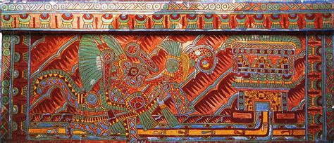 Teotihuacan Murals Aztec Art Drawings Aztec Chest Mesoamerican