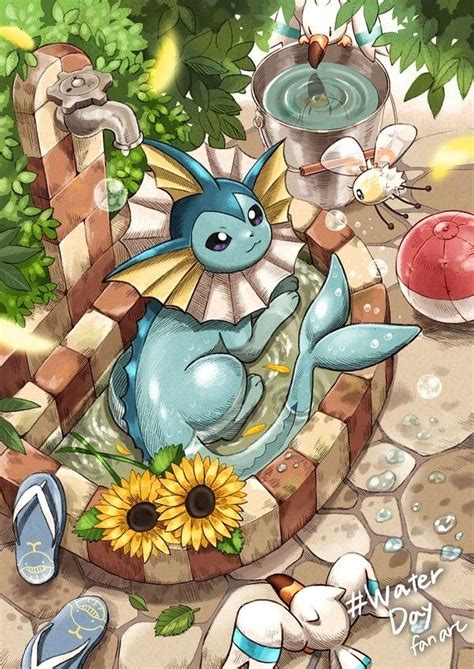 Cute Vaporeon Wallpaper Pokemon Art