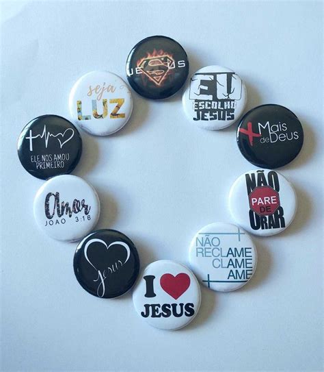 10 Bottons Gospel Loja Favartes Elo7 Produtos Especiais