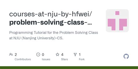Github Courses At Nju By Hfweiproblem Solving Class Programming
