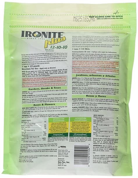 Ironite Plus Lawn And Plant Food 12 10 10