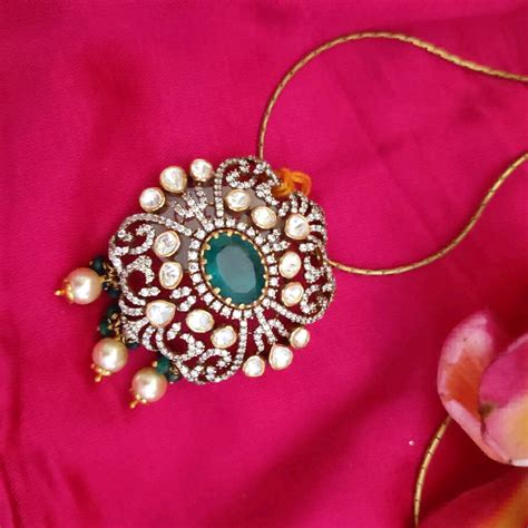 Green Moissanite Pendant