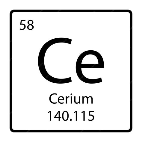 Projeto De Ilustração Vetorial De ícone De Cério Vetor Premium