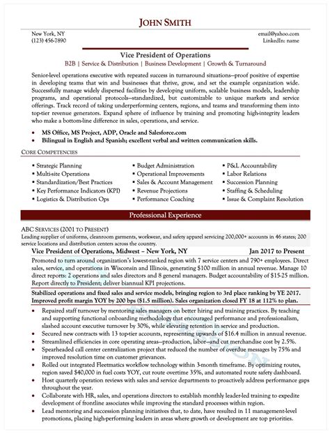 Director Level Resume Template