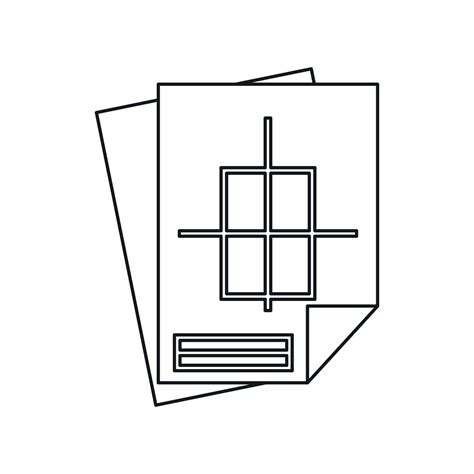 Home Construction Project Icon Outline Style 14490487 Vector Art At