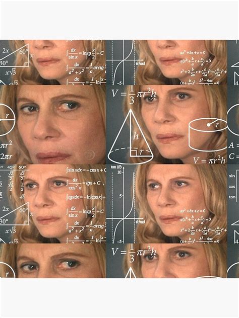 Confused Math Lady Meme Clock By Richterr Redbubble