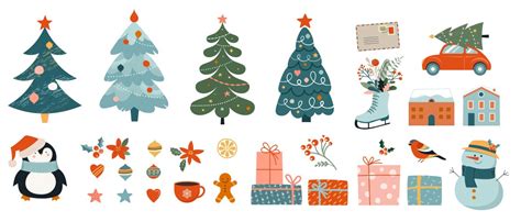 Winter Christmas Suitcase Scene Royalty Free Vector Vectorstock