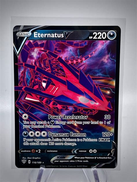 Pokémon Tcg Eternatus V Darkness Ablaze 116189 Holo Ultra Rare Ebay
