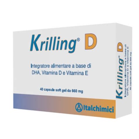 Krilling D 40 Capsule Integratore Di Olio Di Krill Farmagevi