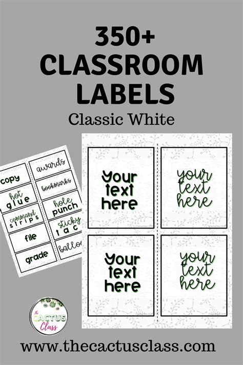 Editable Classroom Labels White Gray Classroom Labels Classroom Classroom Organization