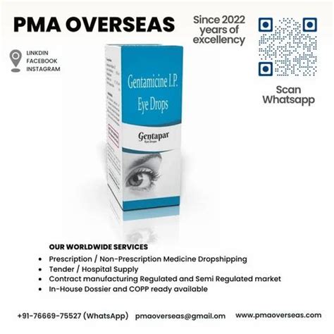 Gentapar Gentamicin Eye Drop Packaging Type Box 03 At ₹ 13piece In Nagpur