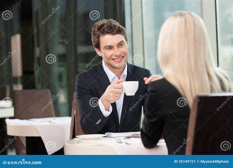 Smiling Businessman Drinking Coffee Stock Image Image Of Male Espresso 35149721
