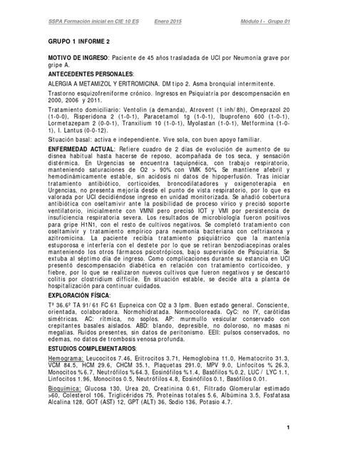 1º Hc Para Codificar Del Tema 1 Pdf Influenza Neumonía