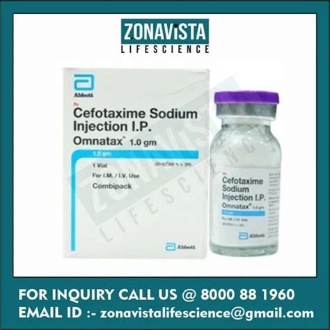 Cefotaxime Sodium Injection At ₹ 45piece Omnatax In Surat Id 2854022300697