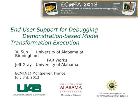 pptx end user support for debugging demonstration based model