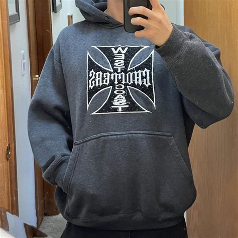 Vintage West Coast Choppers Hoodie Size Medium Y2k Depop
