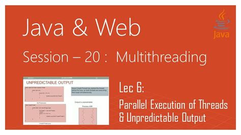 Multithreading In Java 6 Parallel Execution Of Threads