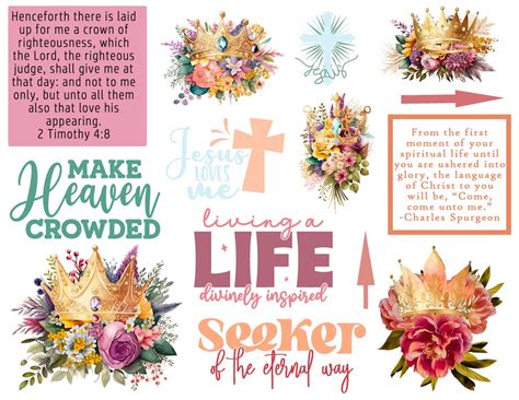 Bible Journaling Printable Crown Of Righteousness Art Pdf Etsy